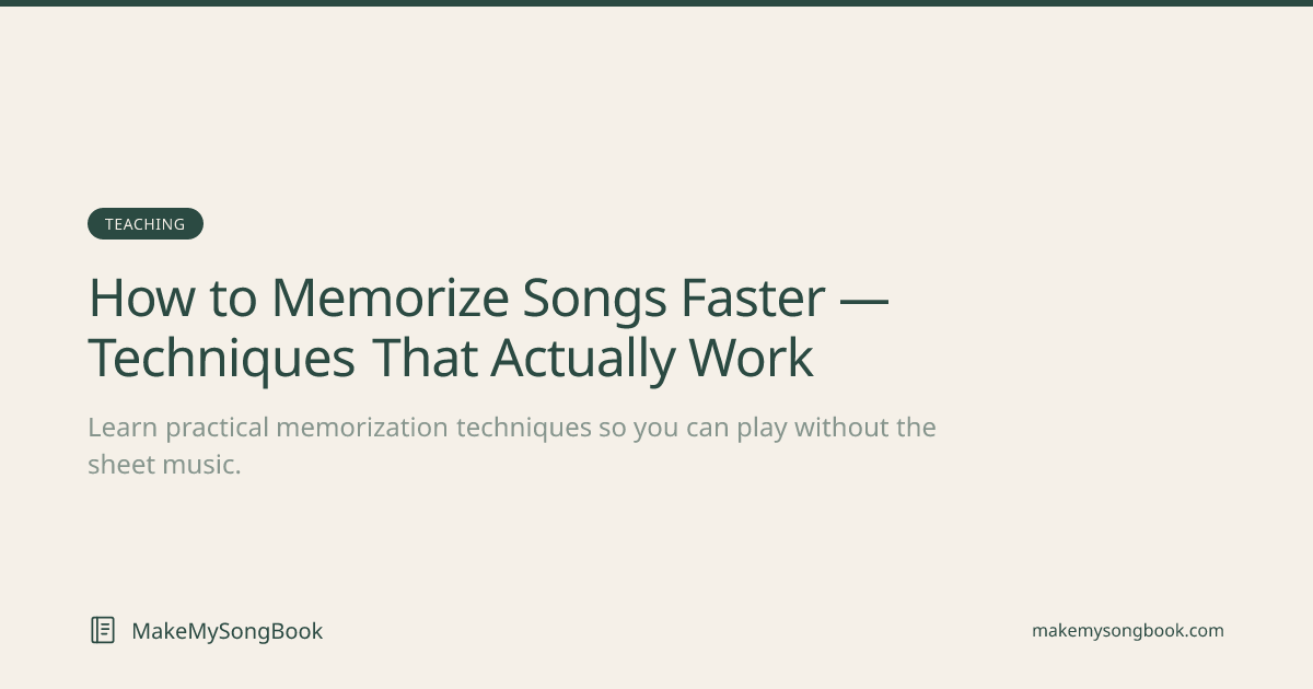 How to Memorize Songs Faster — Techniques That Actually Work (2026 ...