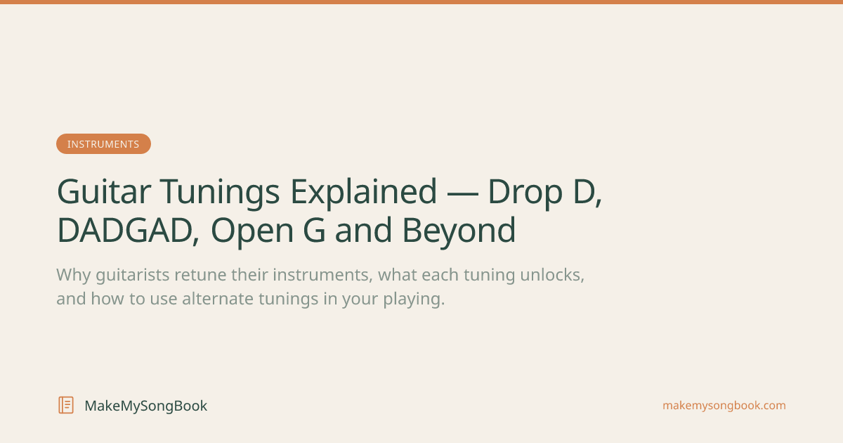 Guitar Tunings Explained — Drop D, DADGAD, Open G and Beyond (2026 ...